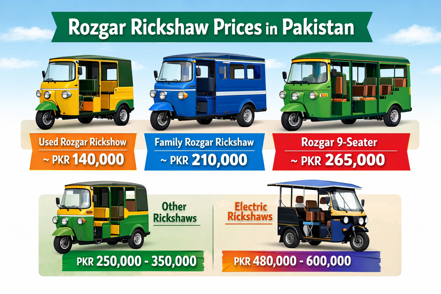 Rozgar Rickshaw Price in Pakistan 2026
